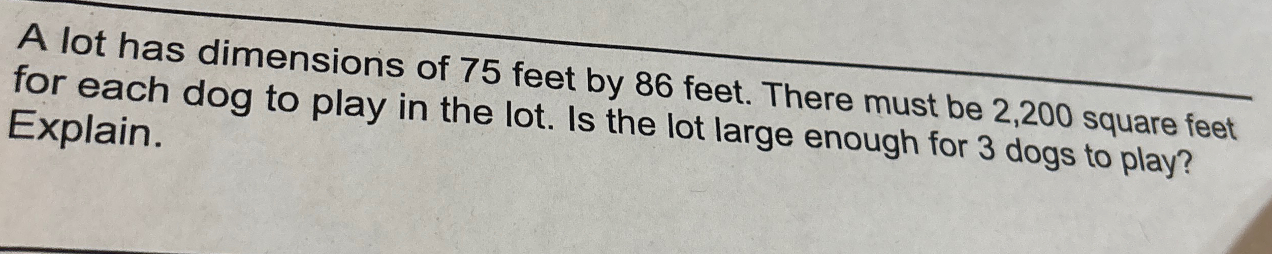 Solved A lot has dimensions of 75 ﻿feet by 86 ﻿feet. There | Chegg.com