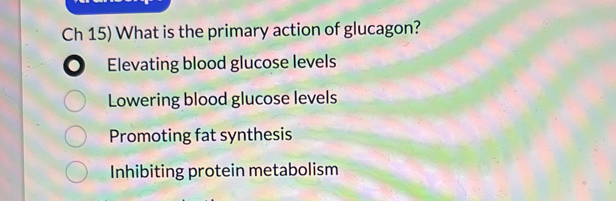 Solved Ch 15) ﻿What is the primary action of | Chegg.com