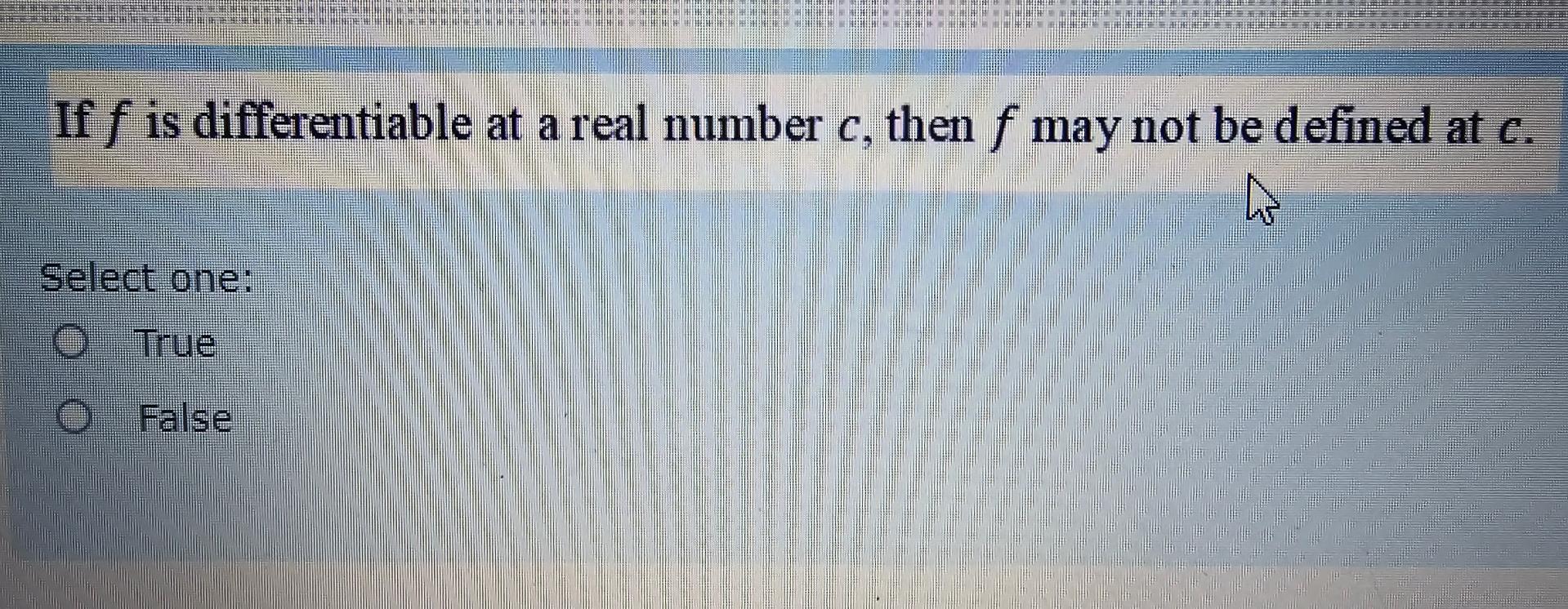 Solved If f ﻿is differentiable at a real number c, ﻿then f | Chegg.com
