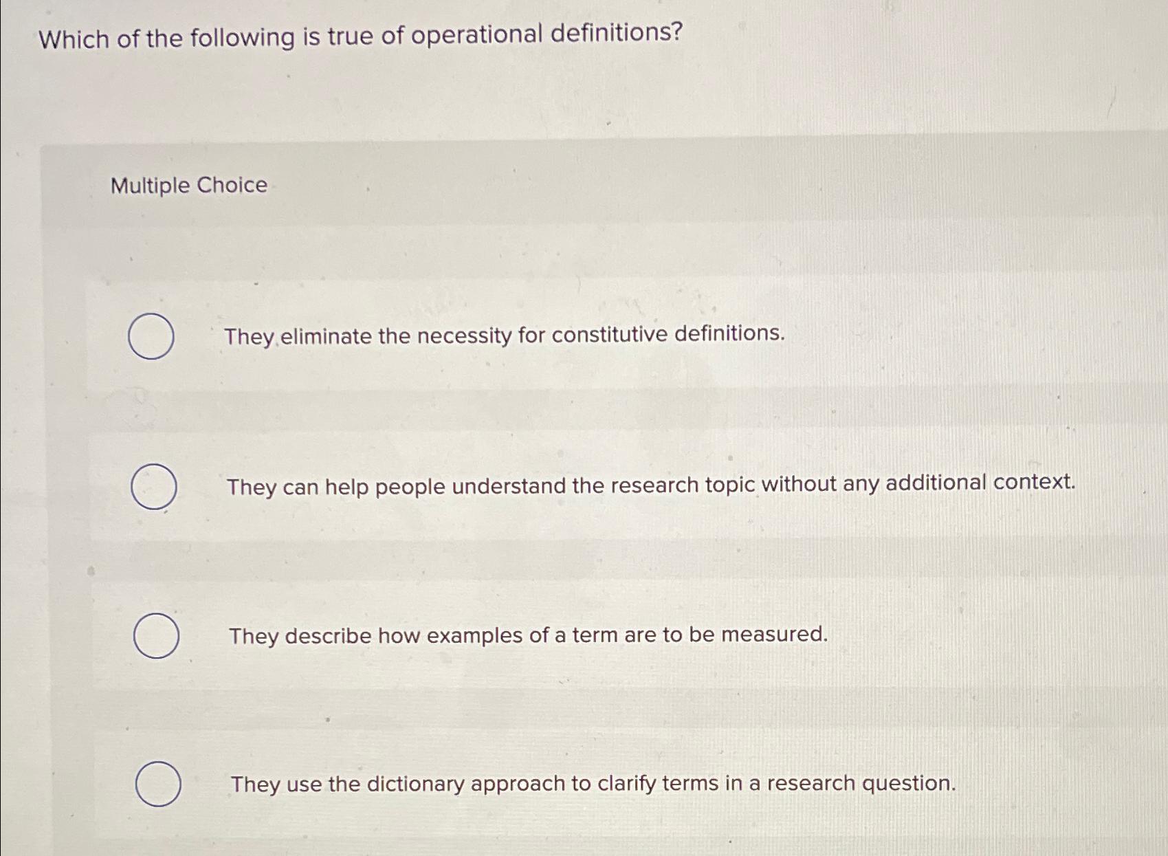 Solved Which of the following is true of operational | Chegg.com