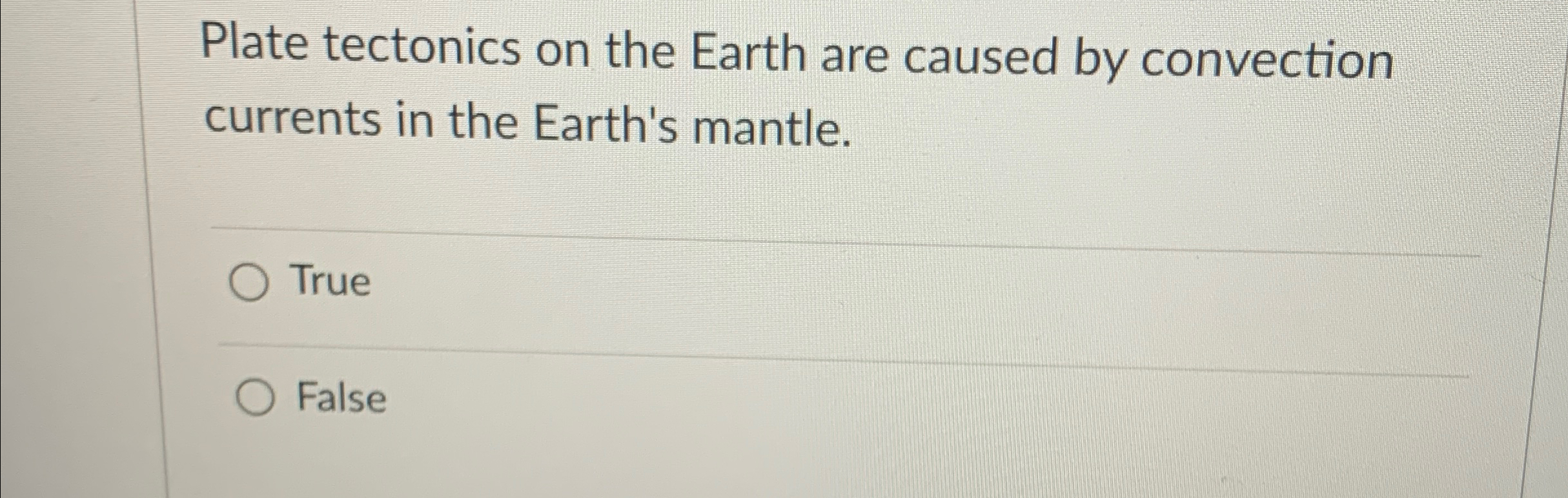 Solved Plate tectonics on the Earth are caused by convection | Chegg.com