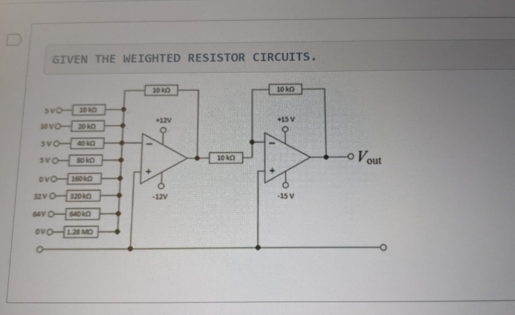 Solved GIVEN THE WEIGHTED RESISTOR CIRCUITS.INDICATE IF | Chegg.com