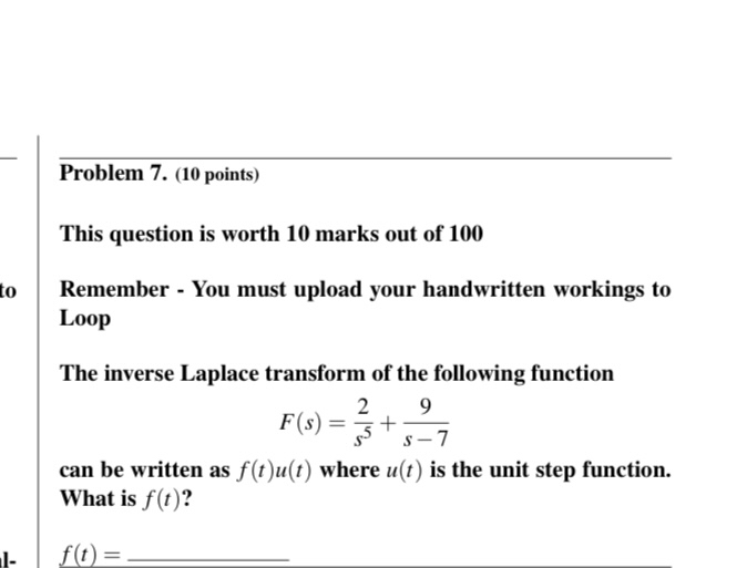 Solved Problem 7. (10 ﻿points)This question is worth 10 | Chegg.com