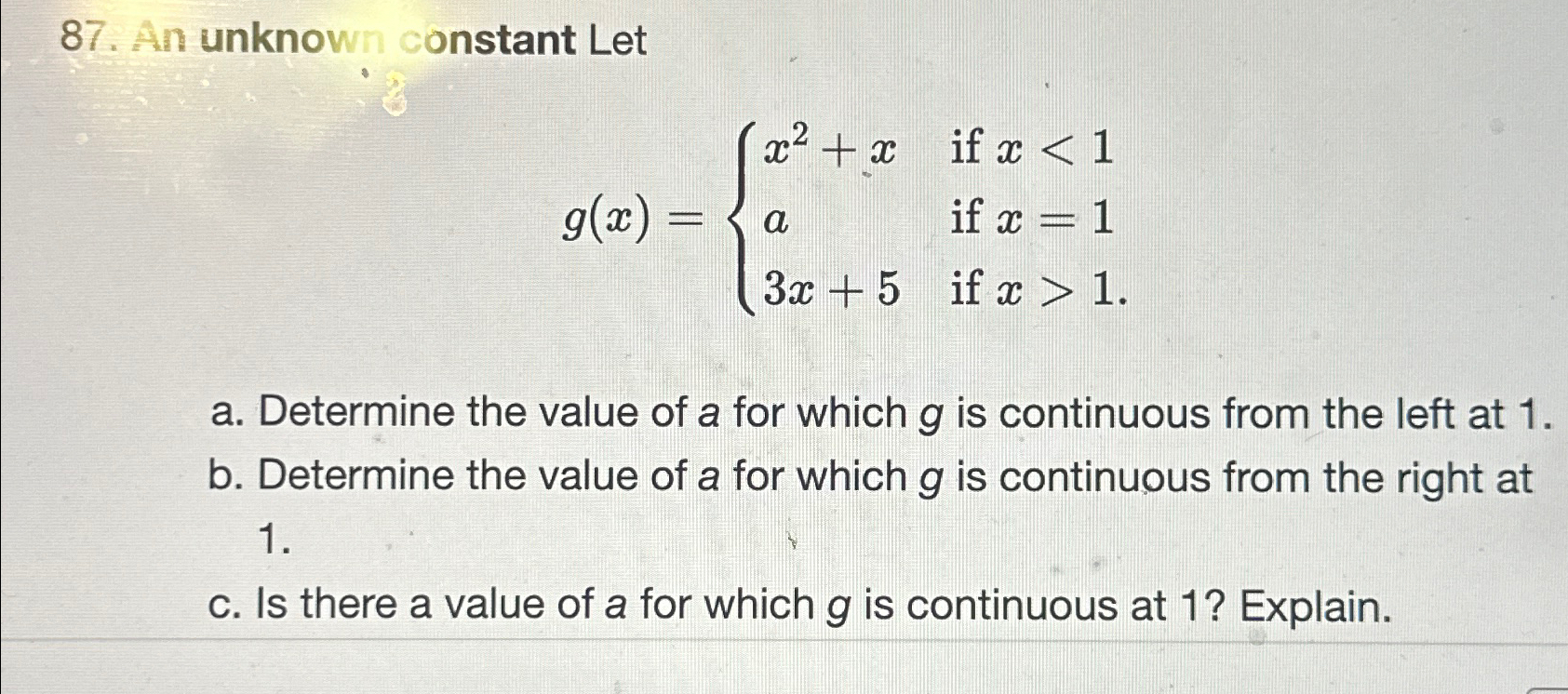 Solved An unknown constant | Chegg.com