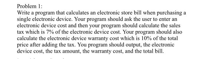 Solved Problem 1 Write A Program That Calculates An 8927