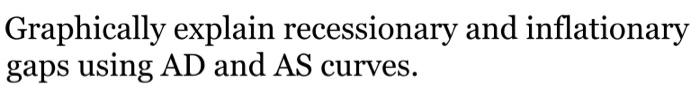 Solved Graphically explain recessionary and inflationary | Chegg.com
