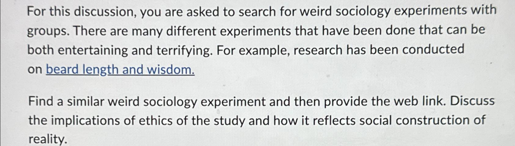 Solved For this discussion, you are asked to search for | Chegg.com