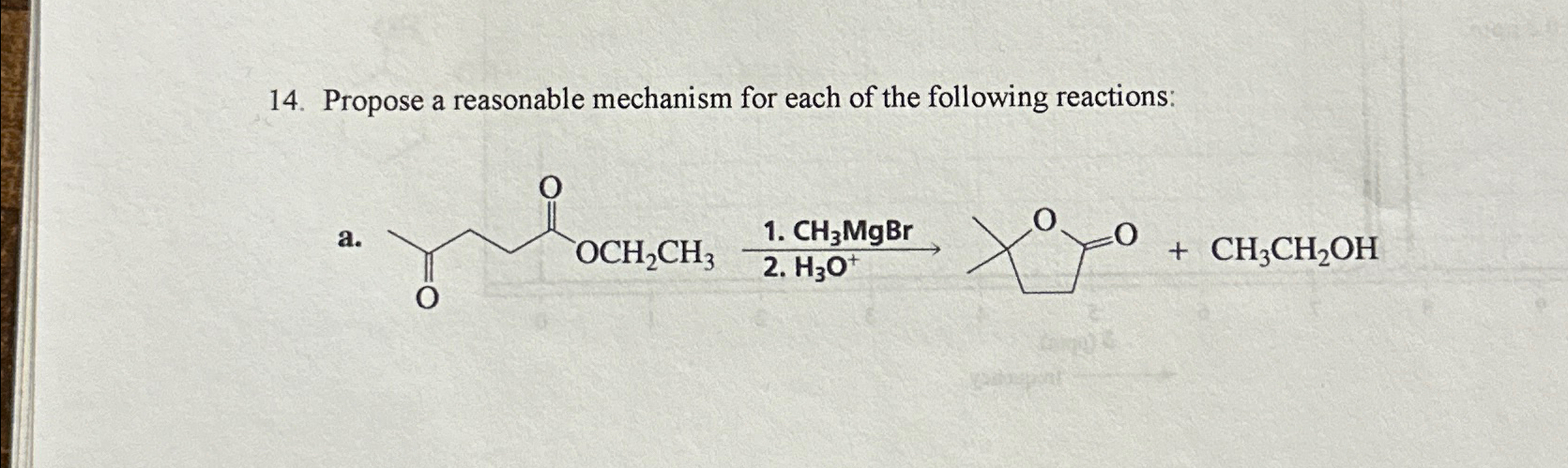 Solved Propose a reasonable mechanism for each of the | Chegg.com
