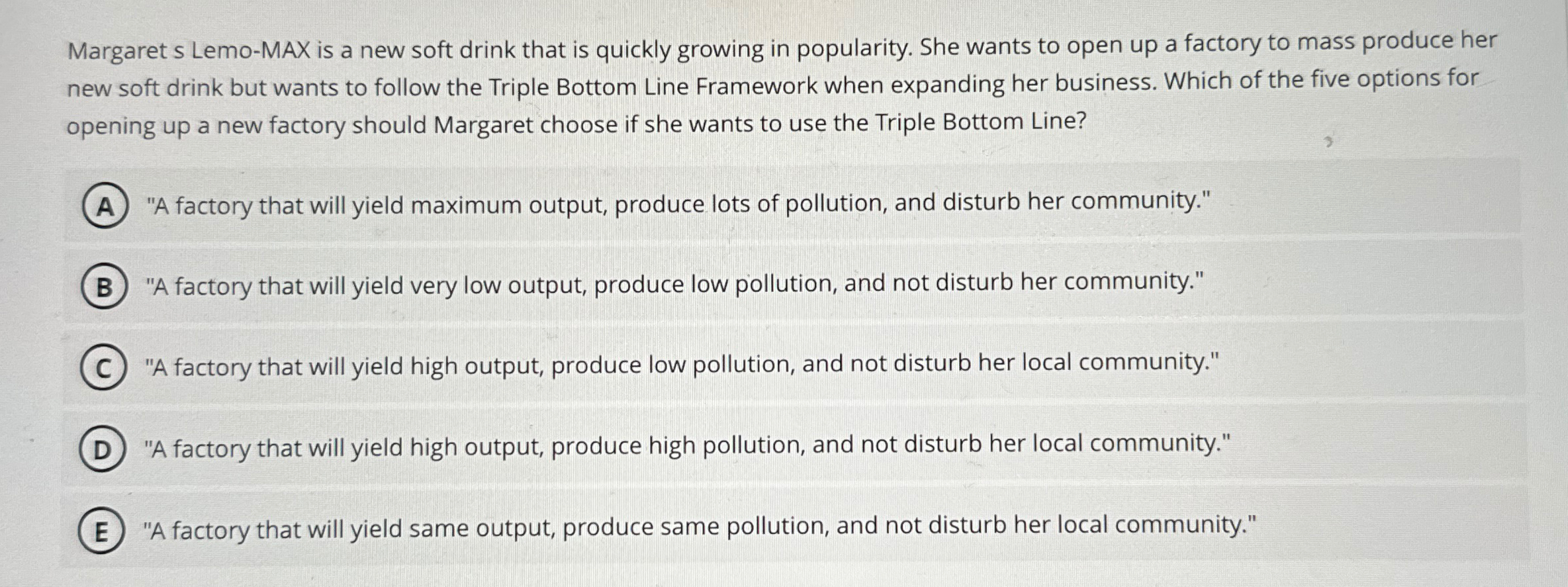 Solved Margaret s Lemo-MAX is a new soft drink that is | Chegg.com