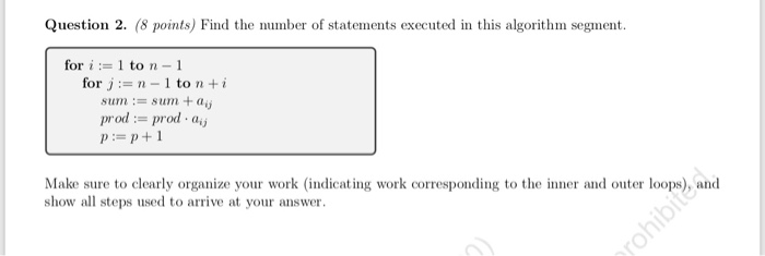 Question 2. (8 points) Find the number of statements | Chegg.com