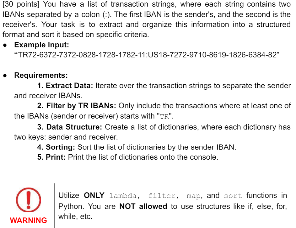 Solved [30 ﻿points] ﻿You have a list of transaction strings, | Chegg.com