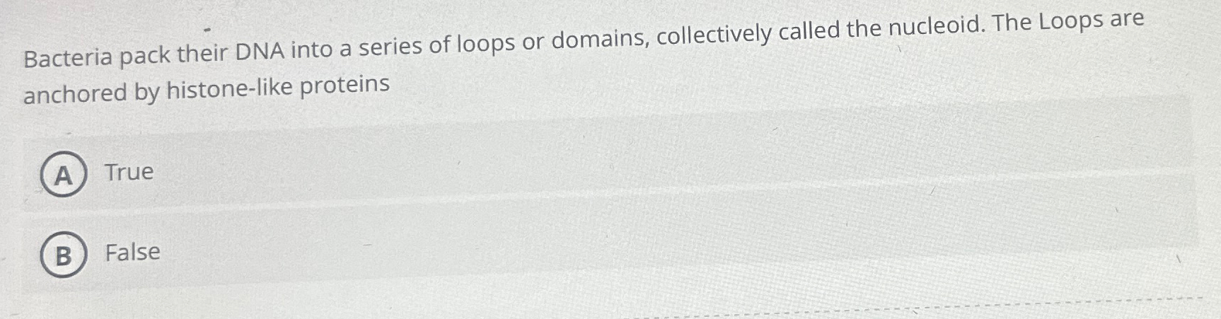 Solved Bacteria pack their DNA into a series of loops or | Chegg.com