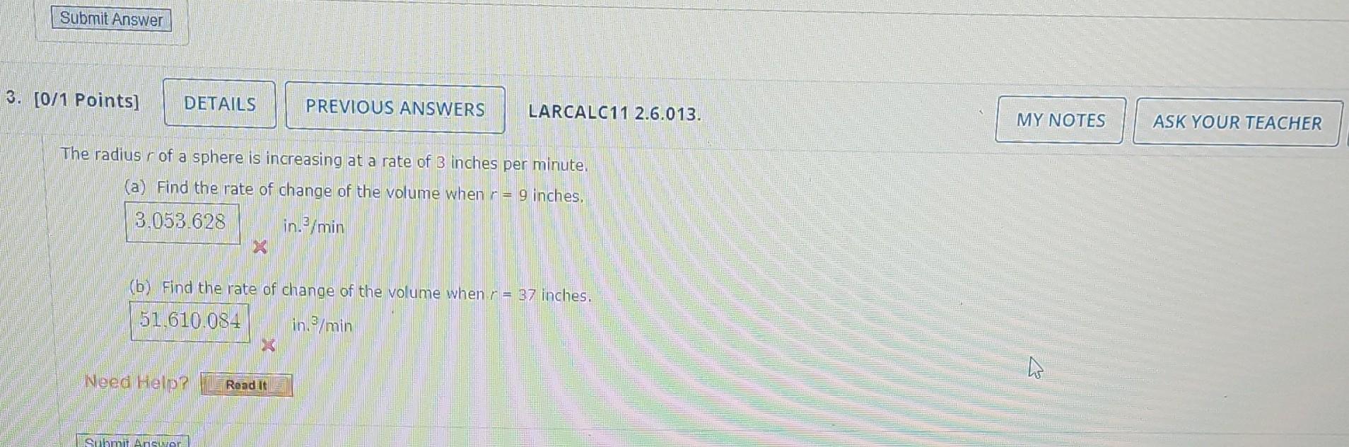 Solved 3. [0/1 Points] PREVIOUS ANSWERS LARCALC11 2.6.013. | Chegg.com