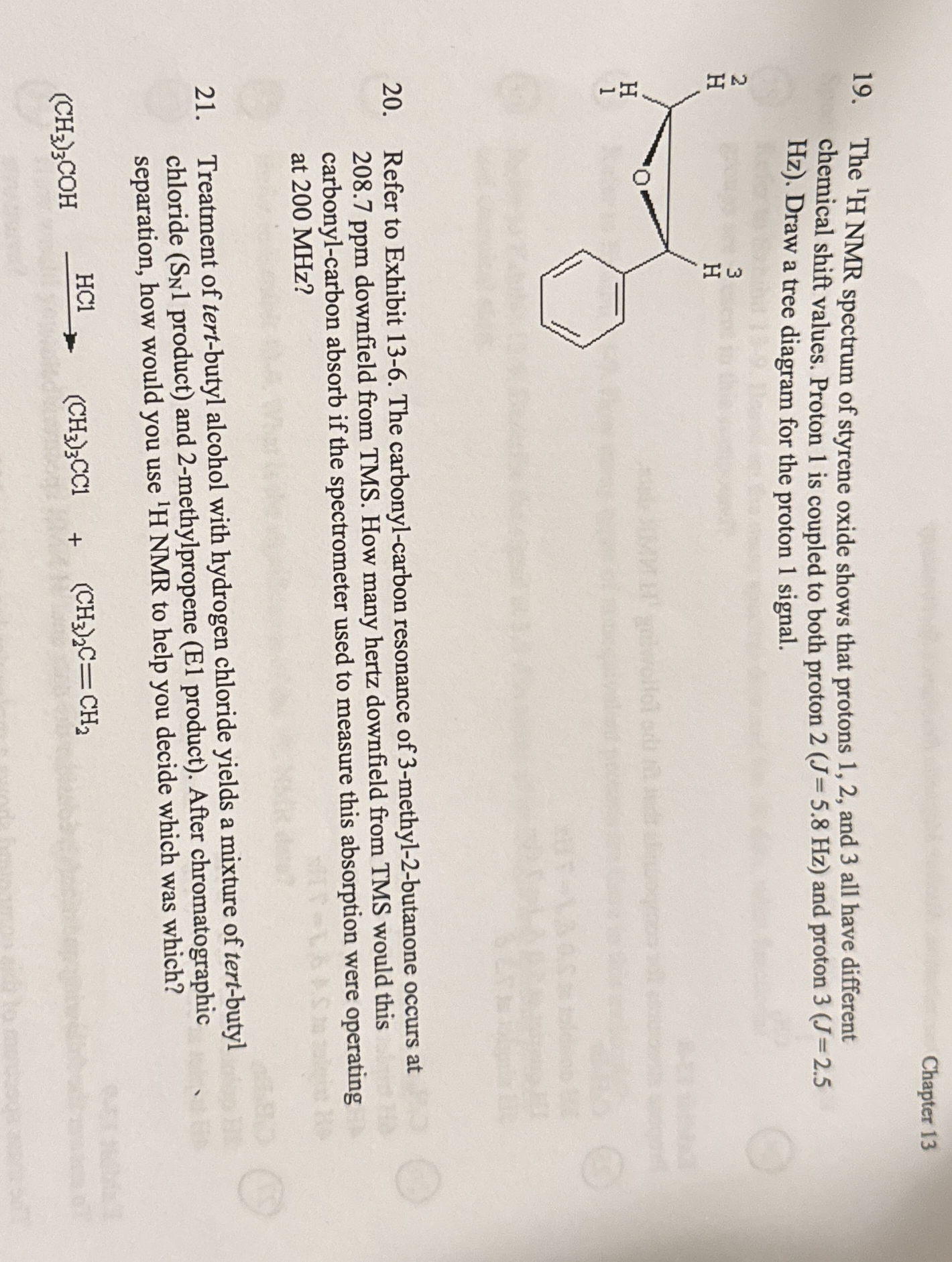 Chapter 1319. ﻿The ?1H ﻿NMR spectrum of styrene oxide | Chegg.com