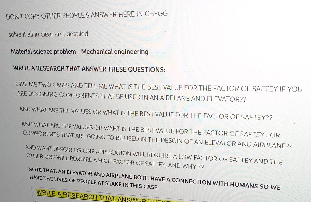 Solved DON'T COPY OTHER PEOPLE'S ANSWER HERE IN CHEGG solve | Chegg.com
