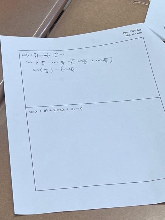 Solved hello, can someone help with this precalc work. All | Chegg.com