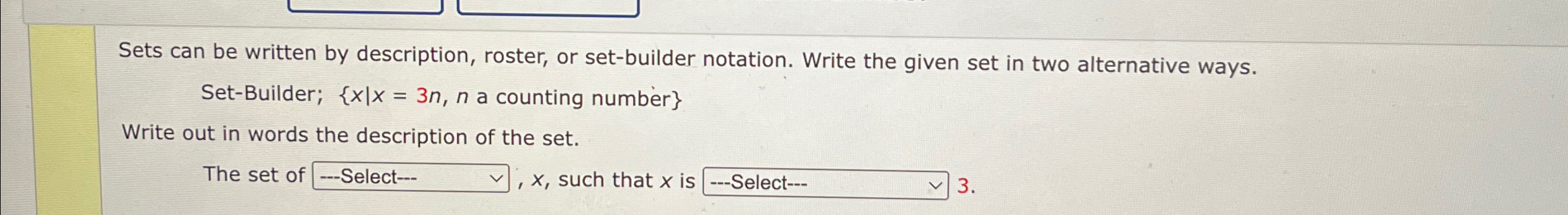 Solved Sets can be written by description, roster, or | Chegg.com
