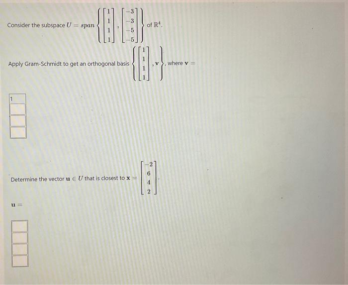 Solved Consider the subspace | Chegg.com