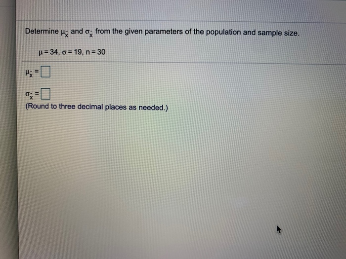 Solved Determine u subscript x overbar and sigma subscript x | Chegg.com Solved Determine u subscript x overbar and sigma subscript x | Chegg.com