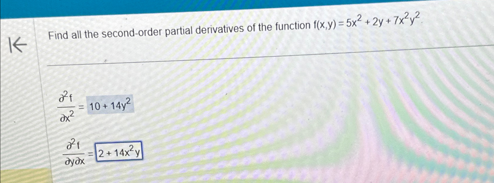 Solved Find all the second-order partial derivatives of the | Chegg.com