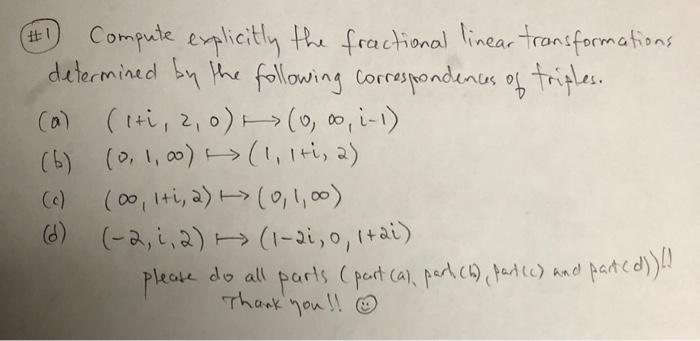 Solved 11 Compute Explicitly The Fractional Linear