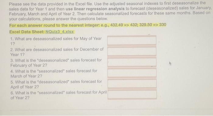 Solved Please see the data provided in the Excel file. Use | Chegg.com