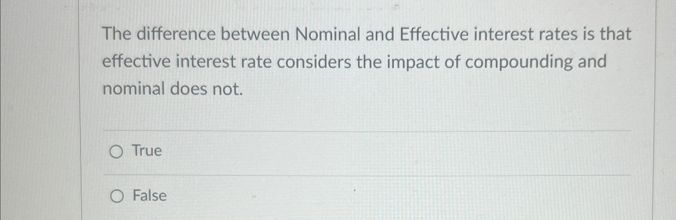 Solved The difference between Nominal and Effective interest | Chegg.com
