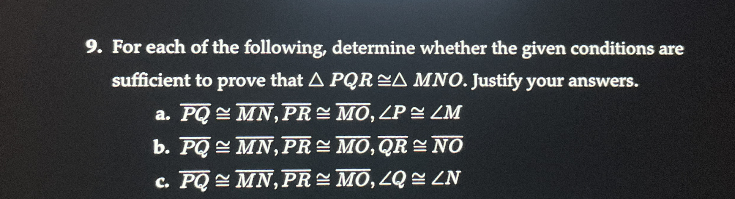 Solved For each of the following, determine whether the | Chegg.com