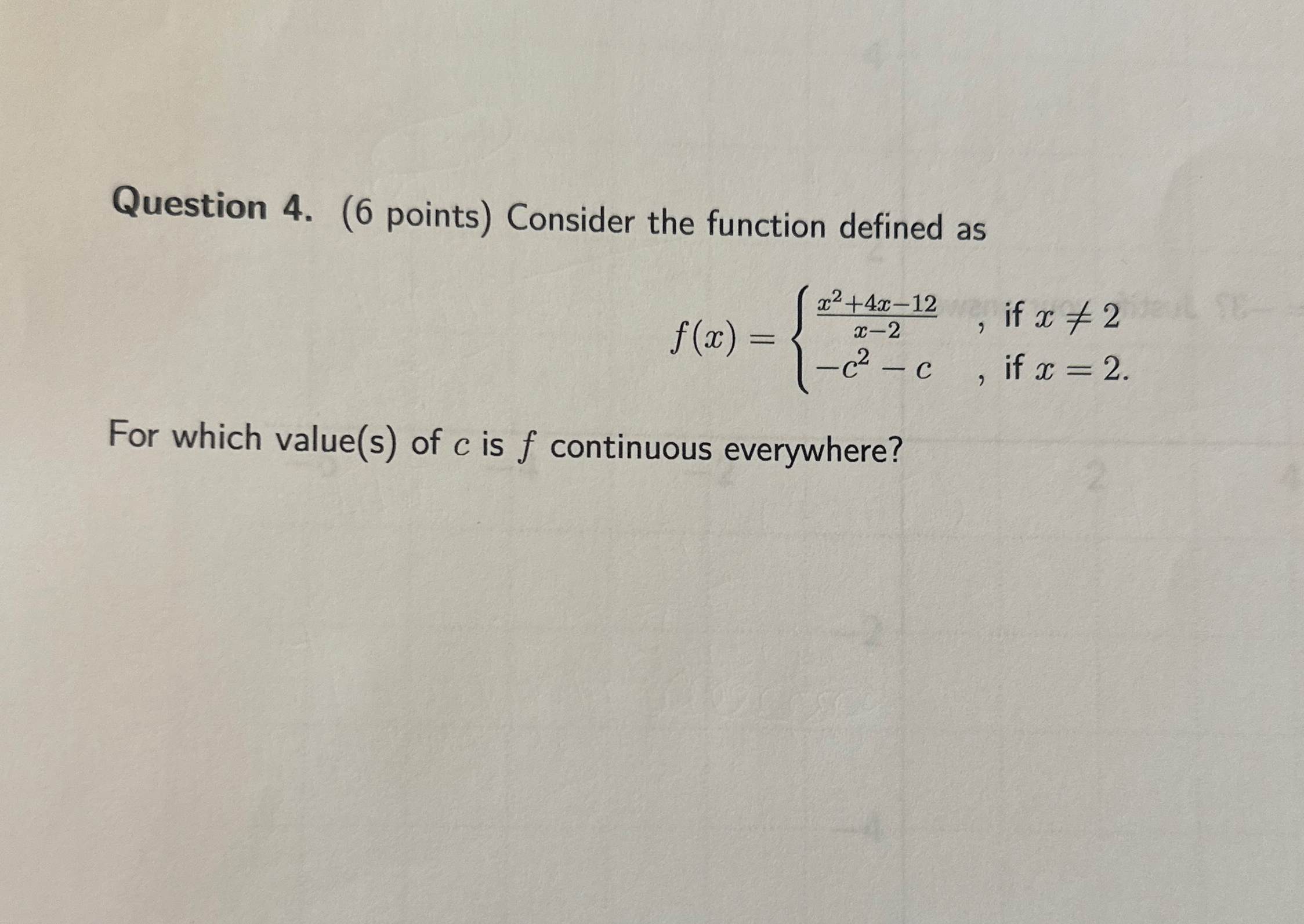 Solved Question 4. (6 ﻿points) ﻿Consider the function | Chegg.com