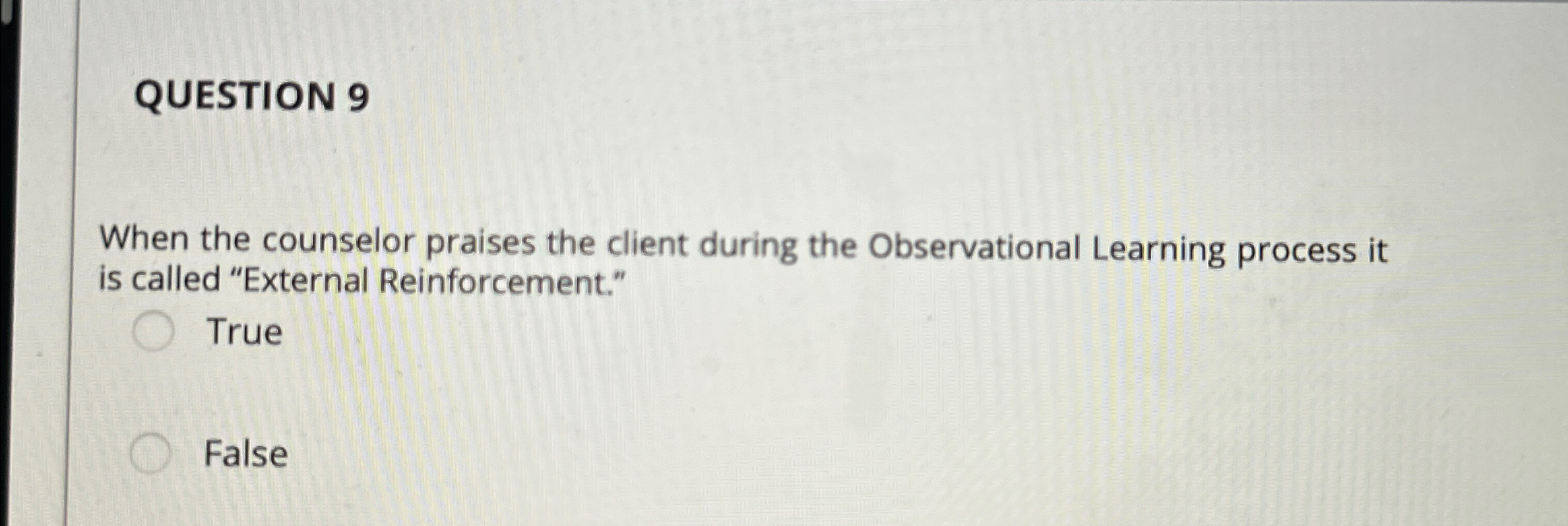 Solved QUESTION 9When the counselor praises the client | Chegg.com