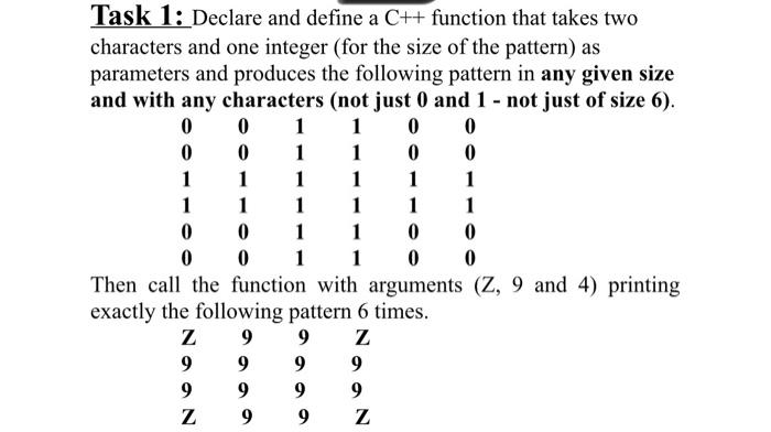 Solved Task 1: Declare and define a C++ function that takes | Chegg.com