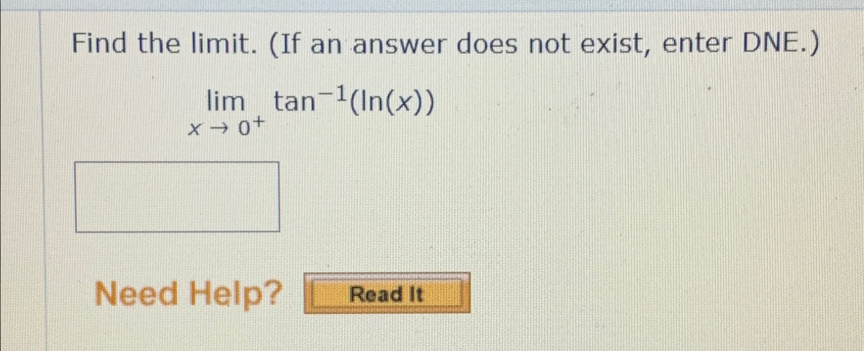 Solved Find the limit. (If an answer does not exist, enter | Chegg.com