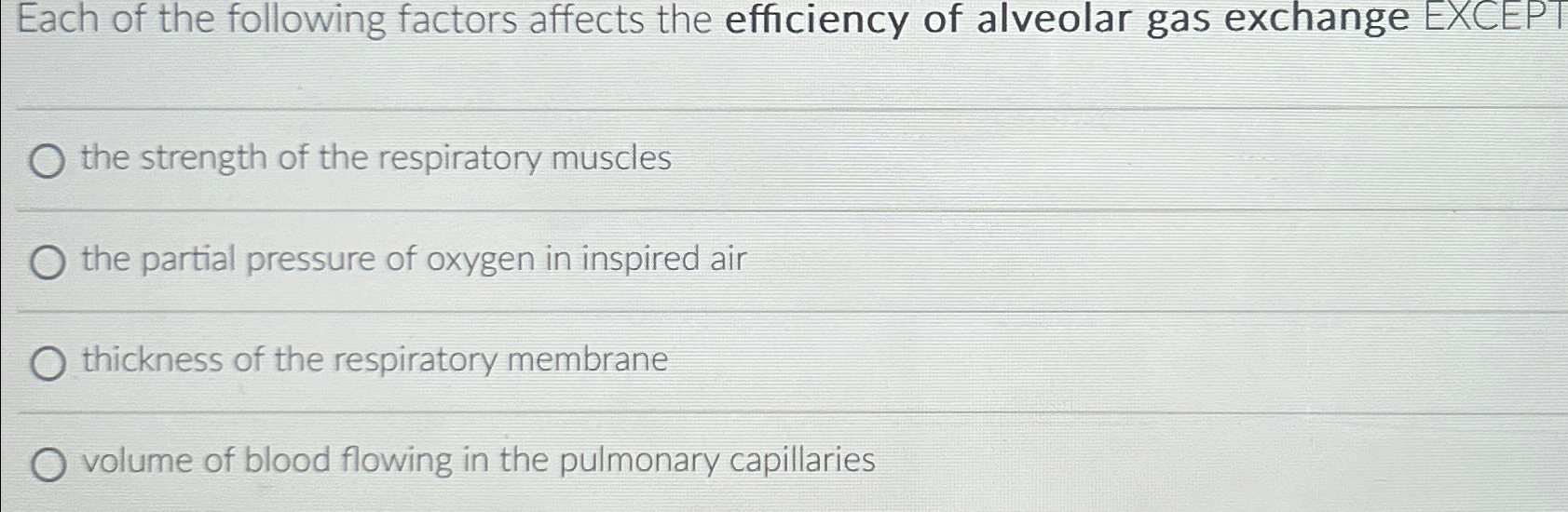 Solved Each of the following factors affects the efficiency | Chegg.com