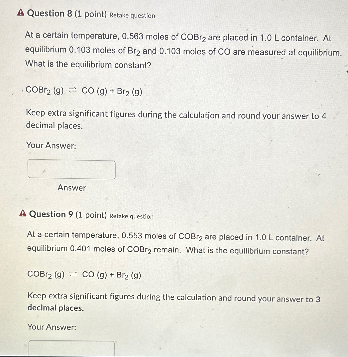 Solved Question 8 (1 ﻿point) ﻿Retake questionAt a certain | Chegg.com