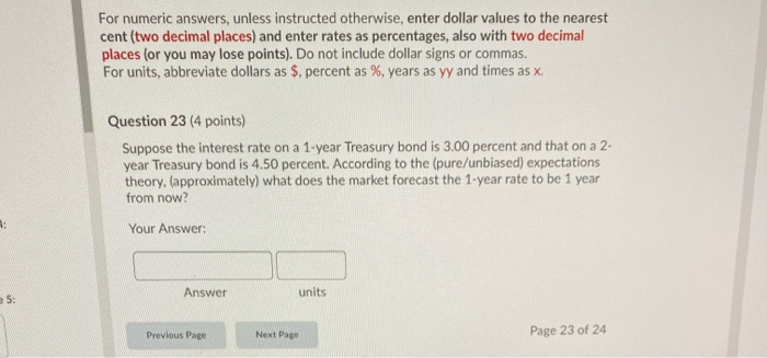 Solved For numeric answers, unless instructed otherwise, | Chegg.com
