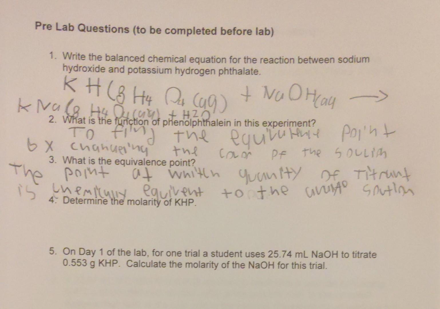 Solved 1. Write the balanced chemical equation for the | Chegg.com