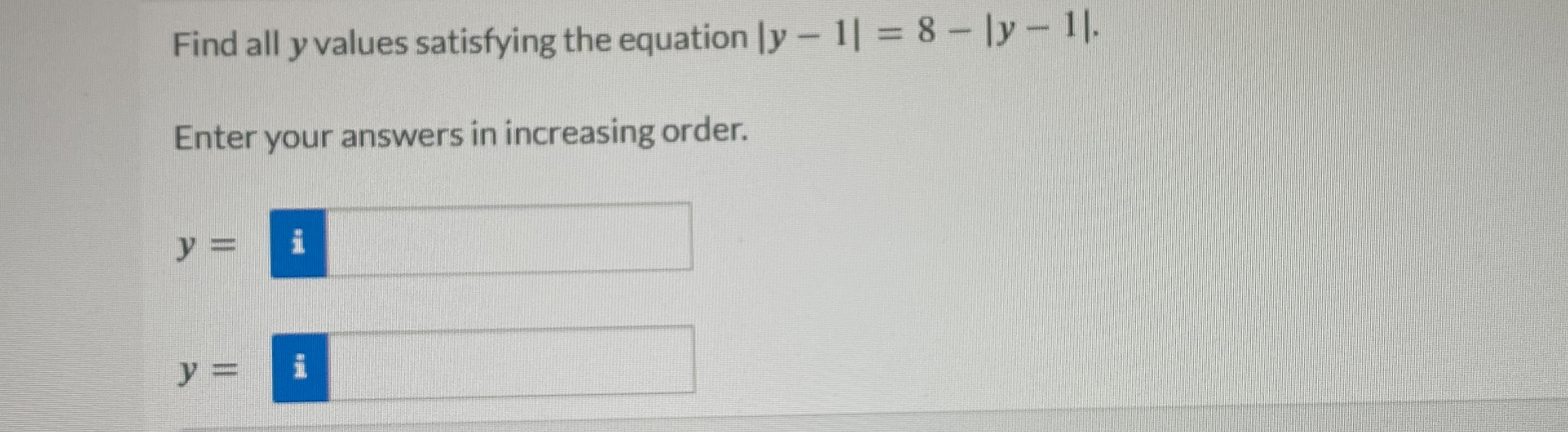 Solved Find all y ﻿values satisfying the equation | Chegg.com