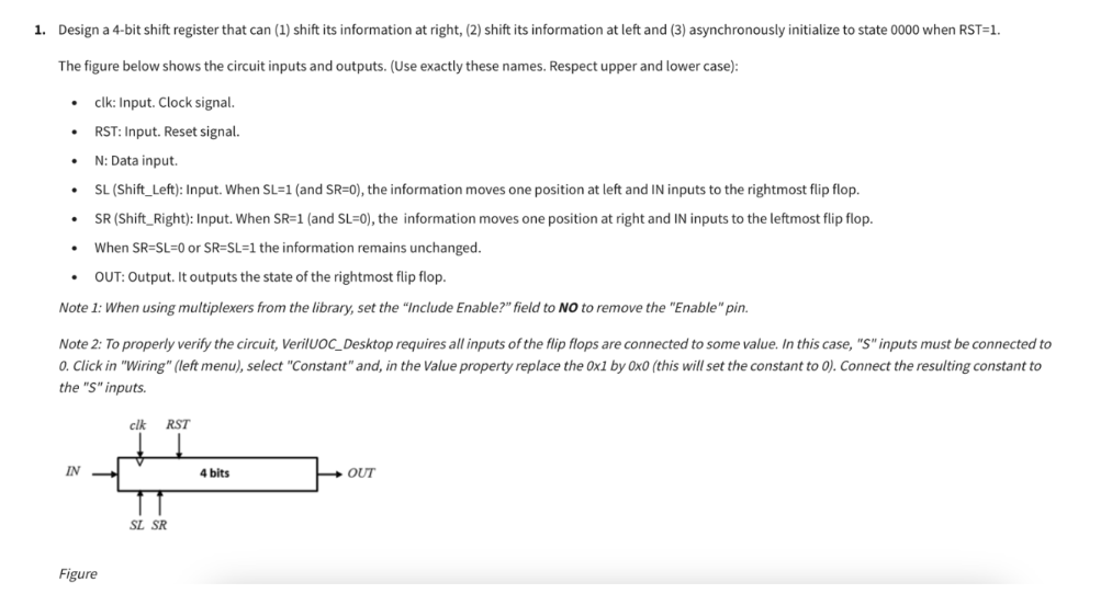 Solved please design the circuit as ﻿instructed no ﻿code | Chegg.com