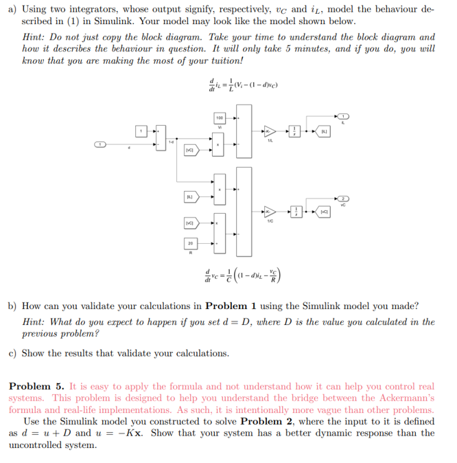 Solved a) ﻿Using two integrators, whose output signify, | Chegg.com