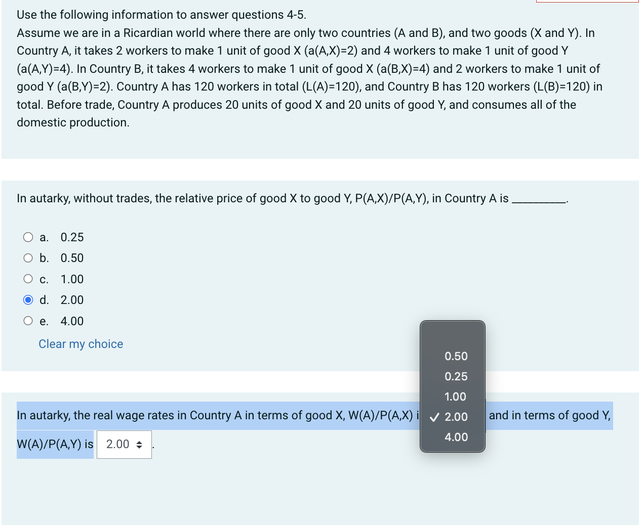 Solved Use the following information to answer questions | Chegg.com