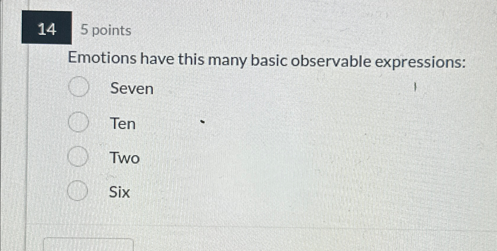 Solved 145 ﻿pointsEmotions have this many basic observable | Chegg.com