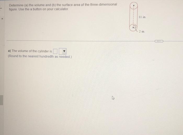 Solved Determine (a) the volume and (b) the surface area of | Chegg.com