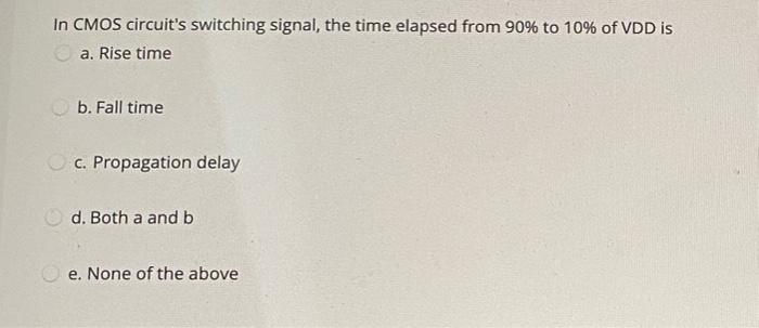 Solved In parallel PMOS transistors implement a. NOR logic | Chegg.com
