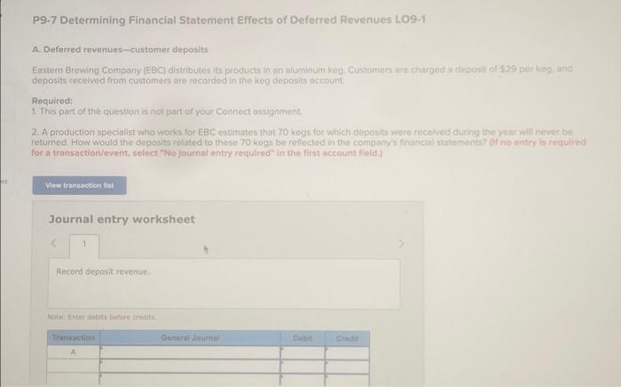 Solved P9-7 Determining Financial Statement Effects of | Chegg.com Solved P9-7 Determining Financial Statement Effects of | Chegg.com
