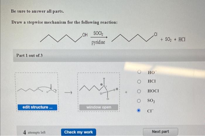 Solved Be sure to answer all parts. Draw a stepwise | Chegg.com