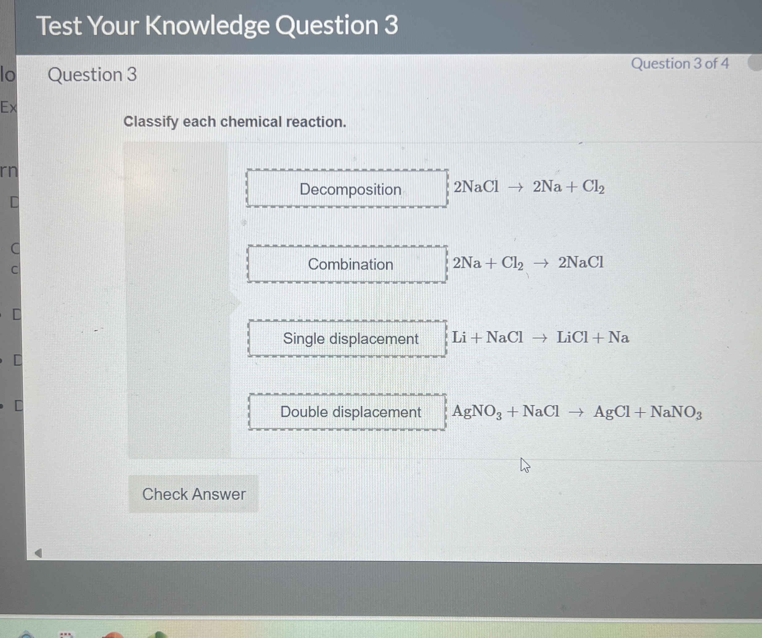 Solved Question 3Classify each chemical | Chegg.com
