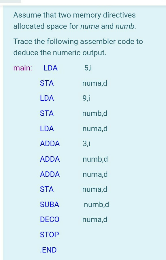Solved Assume that two memory directives allocated space for | Chegg.com