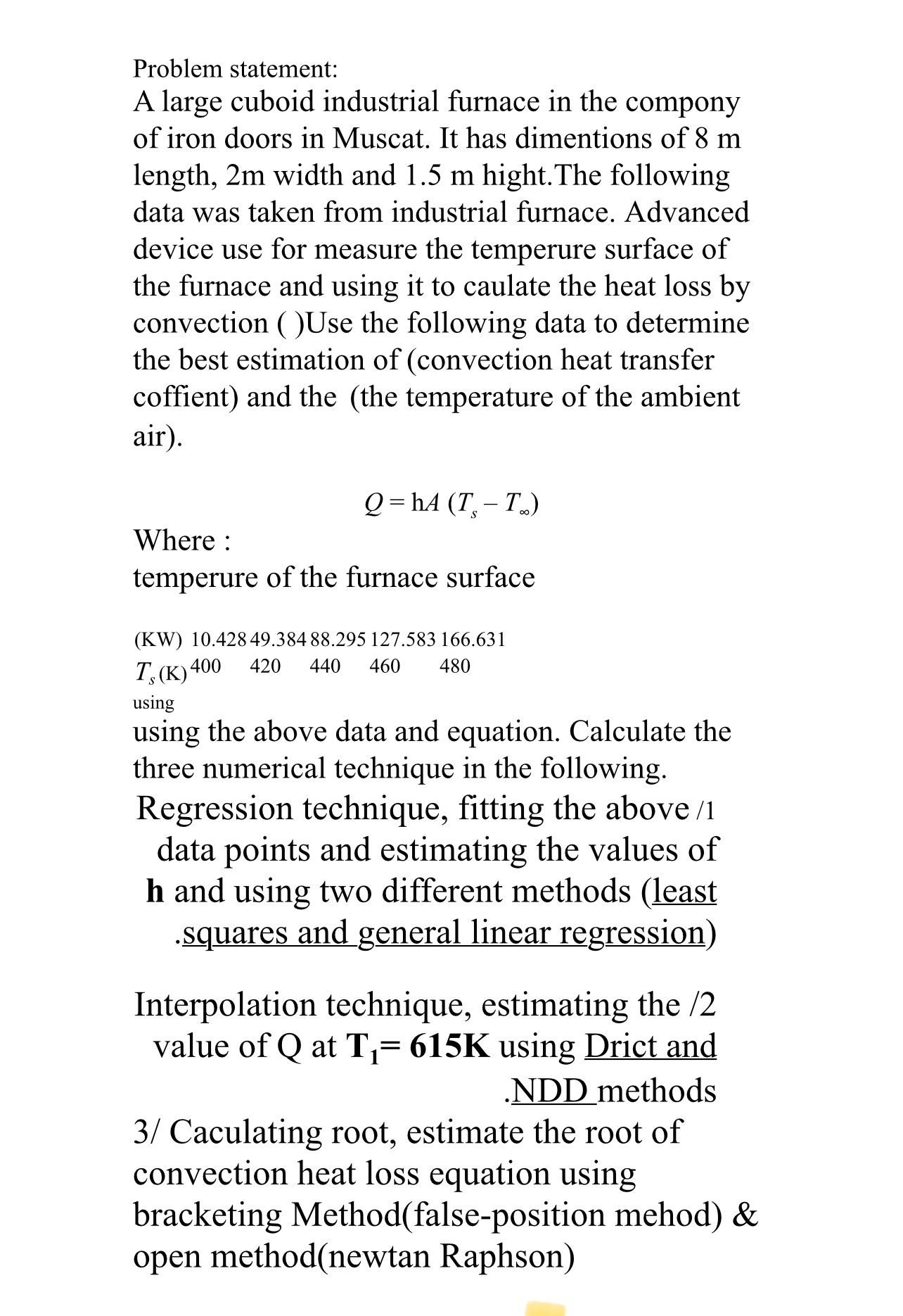 Solved Problem statement:A large cuboid industrial furnace | Chegg.com