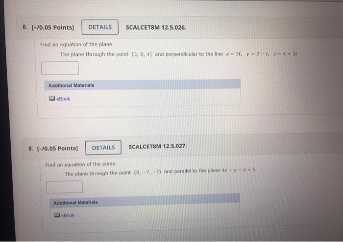 Solved DETAILS 6. [-10.05 Points] SCALCET8M 12.5.016. MY | Chegg.com