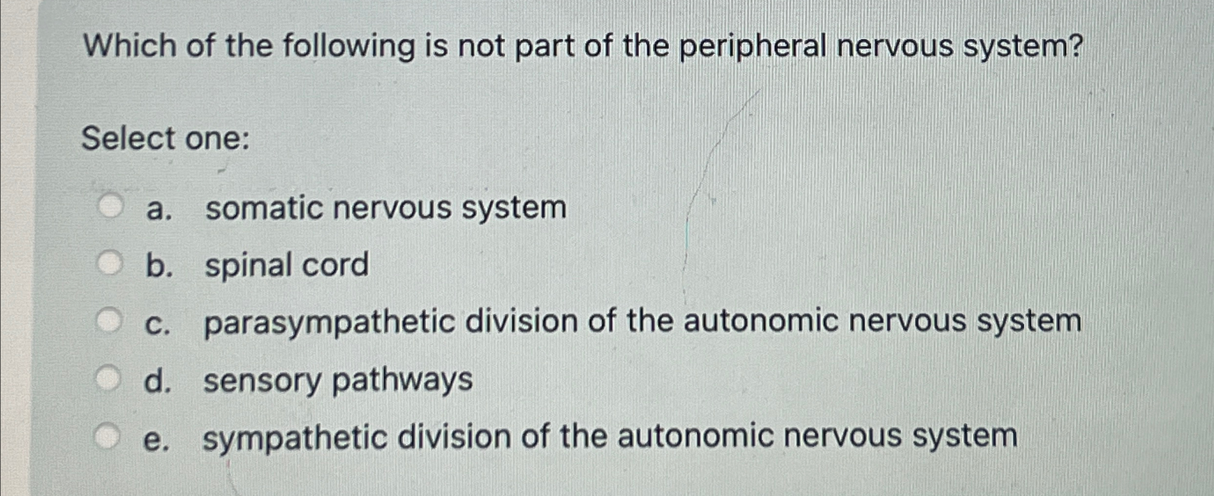 Solved Which of the following is not part of the peripheral | Chegg.com